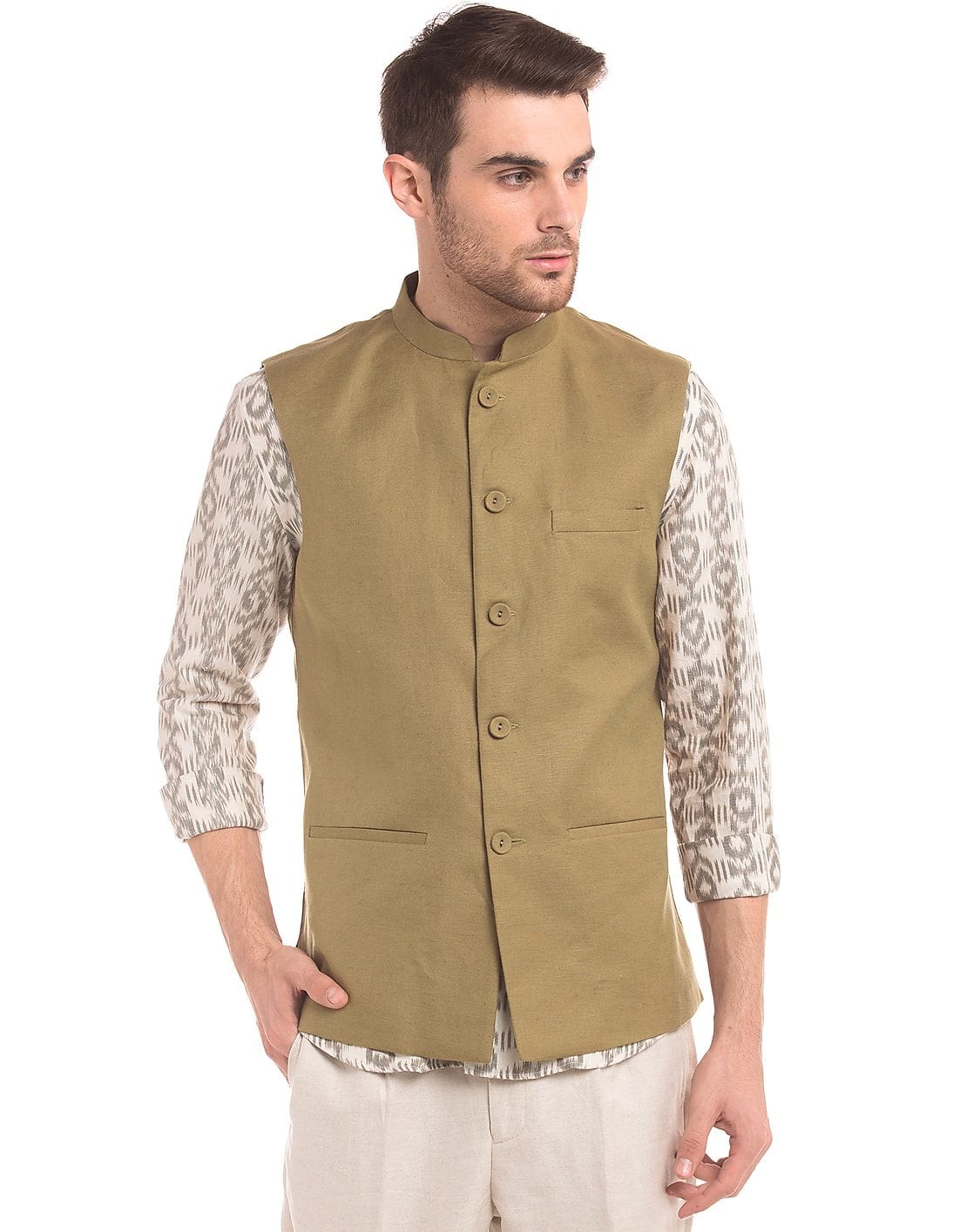 Buy True Blue Men Slim Fit Textured Bandi - NNNOW.com